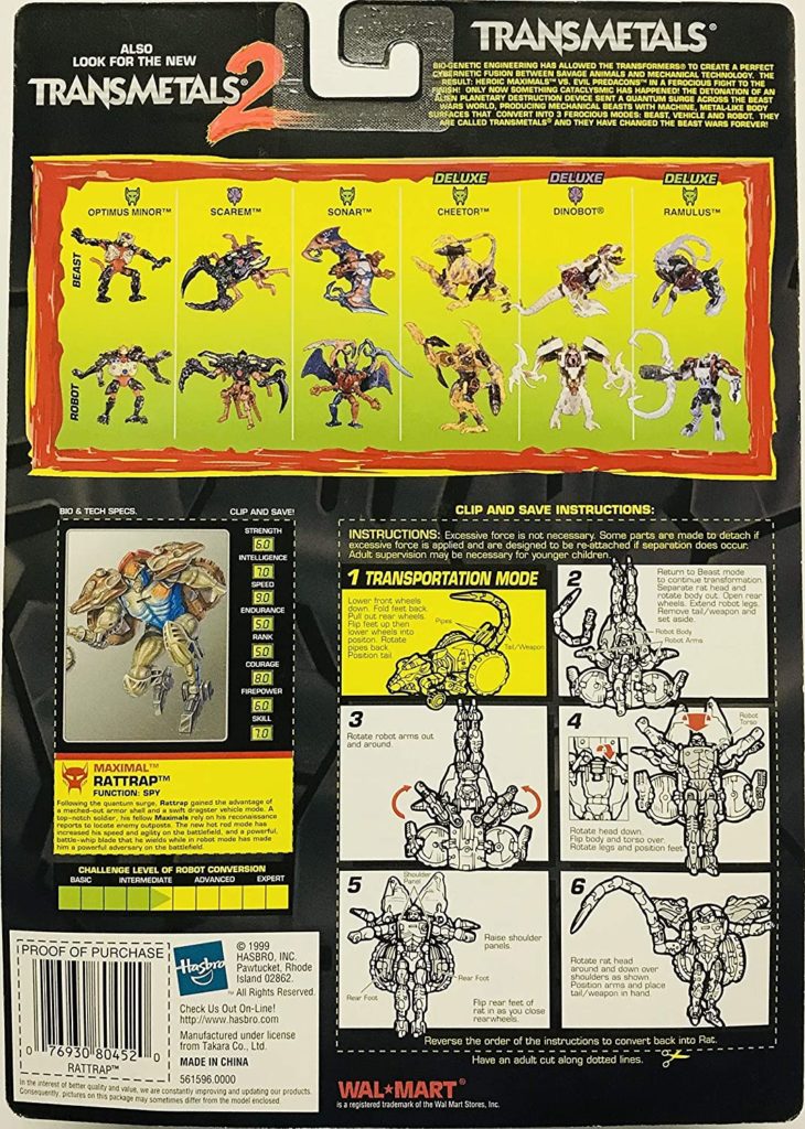 Transformers Beast Wars Transmetals Heroic Maximal Rattrap Action ...