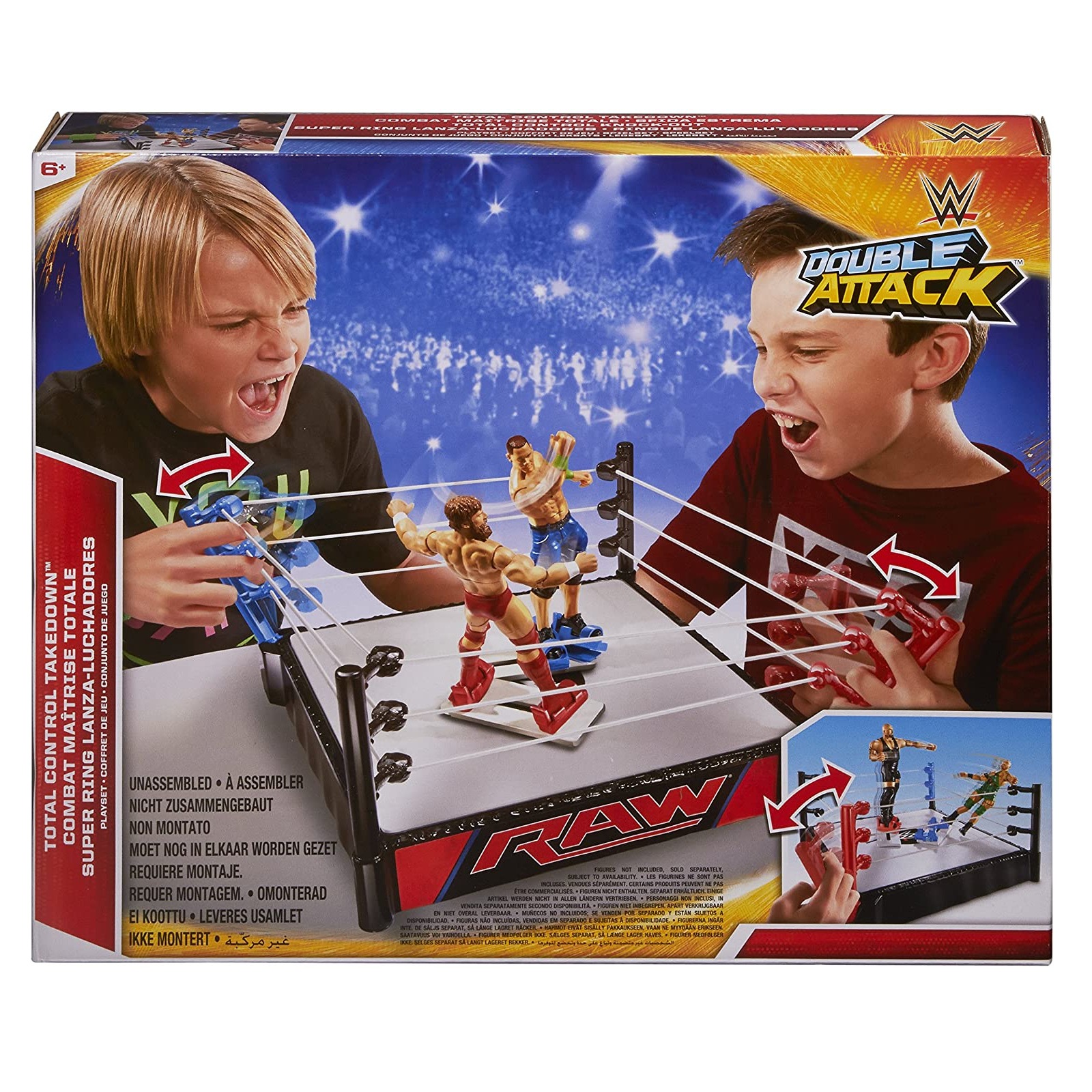 WWE Double Attack Total Control Takedown Playset – Needless Toys and ...