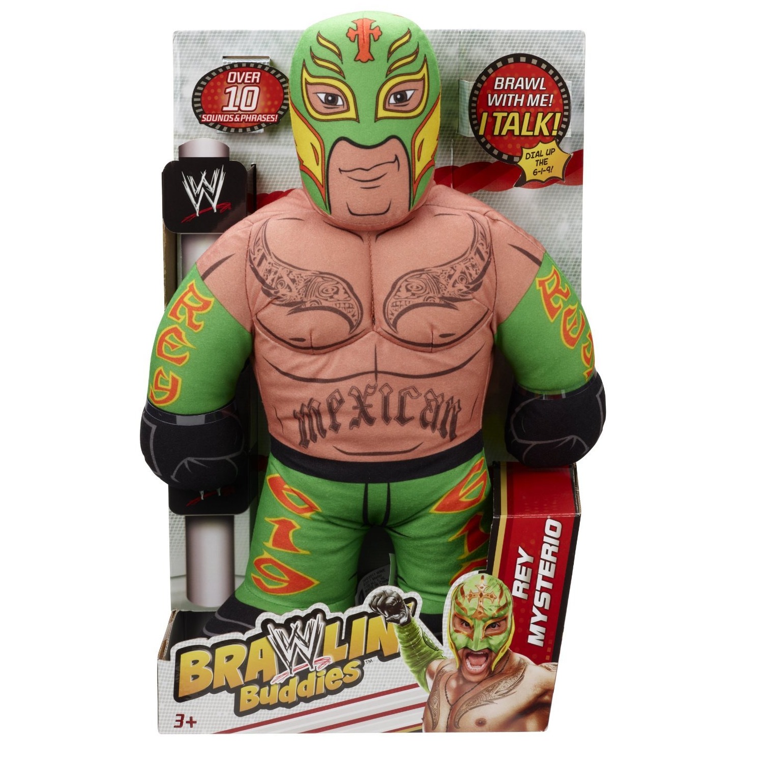 WWE Championship Brawlin’ Buddies Rey Mysterio (Green) – Needless Toys ...