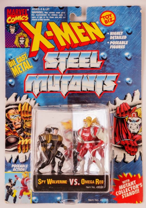 X-Men Steel Mutants Spy Wolverine vs Omega Red Toy Biz Figure Set Die ...