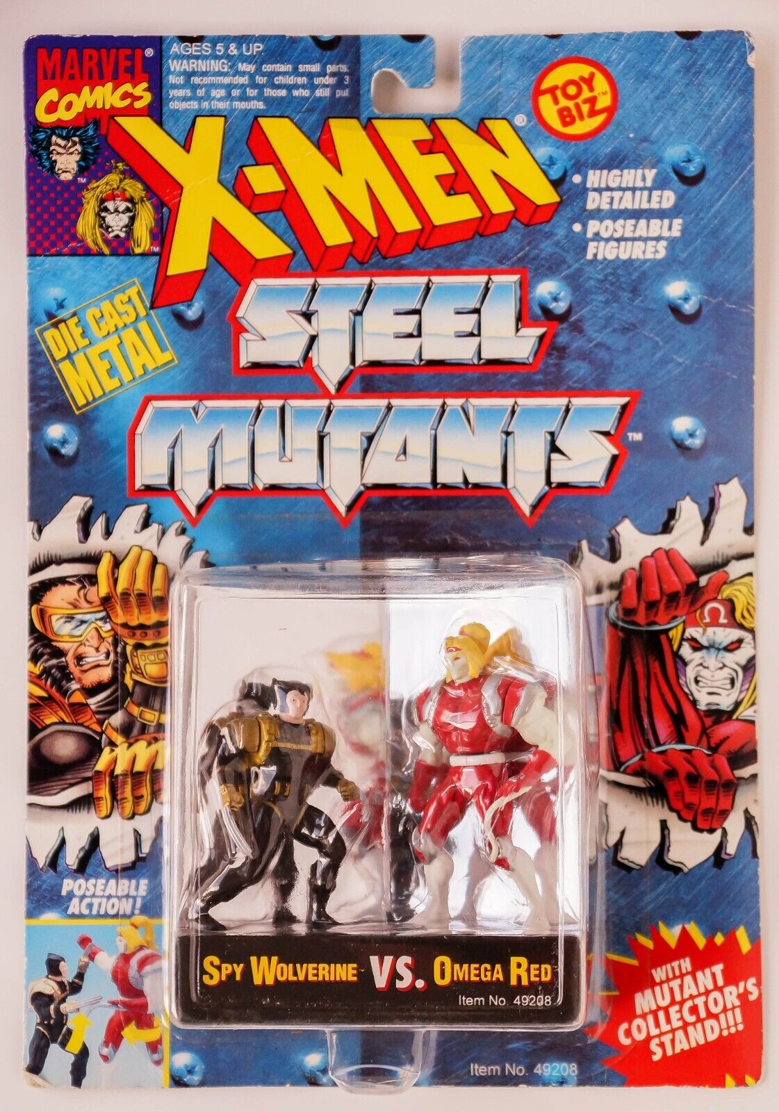 X-Men Steel Mutants Spy Wolverine vs Omega Red Toy Biz Figure Set Die ...